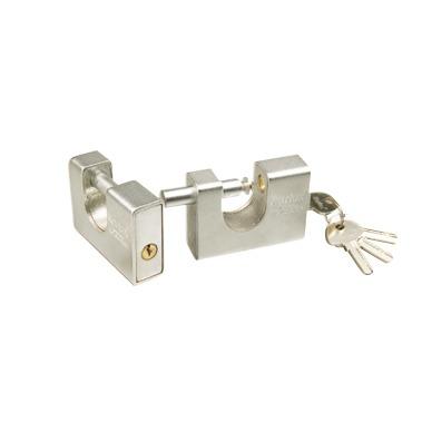 China Rarlux Stainless Steel Cover Iron Padlock High Security Chrome-plated Heavy Duty Rectangular Padlock for sale