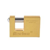China Rarlux Durable Key Operated 60-90mm High Security SOLID Brass Rectangular Shackle Padlock for sale