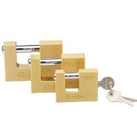 China Rarlux Durable Key Operated 60-90mm High Security SOLID Brass Rectangular Shackle Padlock for sale