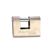 China Rarlux 60-90mm High Security Durable Anti-Theft Padlock Solid Iron Armoured Body Rectangular Padlock for sale