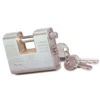 China Rarlux 70-90mm Safety Solid Padlock Brass Body Chrome Plated Case-hardened Rectangular Padlock for sale