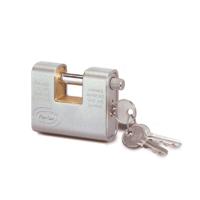 China Rarlux 70-90mm Safety Solid Padlock Brass Body Chrome Plated Case-hardened Rectangular Padlock for sale
