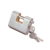 China Rarlux 70-90mm Safety Solid Padlock Brass Body Chrome Plated Case-hardened Rectangular Padlock for sale