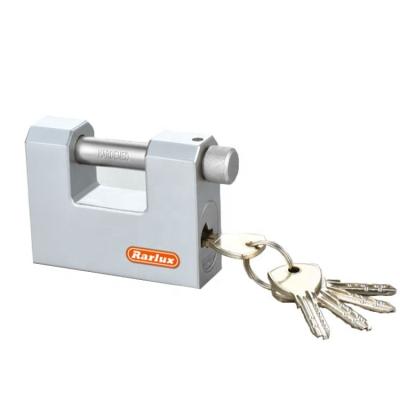 China Rarlux70-100mm High Safety Solid Steel Heavy Duty Durable Anti-Theft Key Padlock with Plated Surface for sale