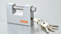 China Rarlux70-100mm High Safety Solid Steel Heavy Duty Durable Anti-Theft Key Padlock with Plated Surface for sale