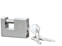 China Rarlux Top Security European Heavy Duty Stainless Steel Padlock Top Security Rectangular Padlock for sale