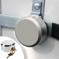 China Van Lock High Security Anti-Theft Waterproof Padlock Hasp Set 2 Brass Keys 73mm Hidden Shackle Garage Door Lock Fixing Bolts for sale