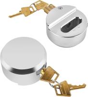 China Van Lock High Security Padlock Hasp Set with Key 73mm Hidden Shackle Garage Door Lock with Fixing Bolts Hockey Puck Padlock for sale