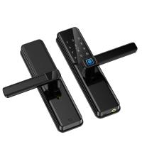 China Tuya App Smart Fingerprint & Key Home Security Door Lock Polished Digital Intelligent Electric Smart Lock for Your Home System for sale