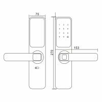 China Tuya App Smart Fingerprint & Key Home Security Door Lock Polished Digital Intelligent Electric Smart Lock for Your Home System for sale