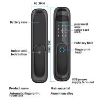China Smart Electronic Lock Fingerprint Durable Eco-Friendly Anti-Theft Design 5050 Body Aluminum Alloy Tuya Compatible Password for sale