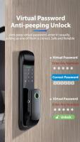 China Smart Electronic Lock Fingerprint Durable Eco-Friendly Anti-Theft Design 5050 Body Aluminum Alloy Tuya Compatible Password for sale