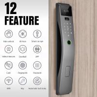 China TUYA WIFI for Face 3D Recognition Durable Aluminum Alloy Smart Door Lock Camera Biometric Fingerprint Key Security Fully for sale