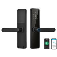 China Rarlux T2 Smart WiFi Digital Lock for Wood Stainless Steel Aluminium Alloy Biometric Fingerprint Tuya App Cloud Storage Grade for sale