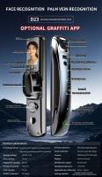 China Factory Selling Durable Anti-Theft Smart Fingerprint & WiFi 3D Face Recognition Door Lock with Key for sale