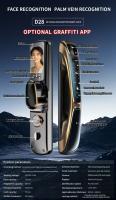 China Factory Selling Durable Anti-Theft Smart Fingerprint & WiFi 3D Face Recognition Door Lock with Key for sale