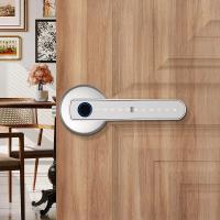 China Tuya Smart Lock Fingerprint Password Card Key for Unlock-Durable Aluminum Alloy Auto Lock Door Handle Smart Home Security for sale