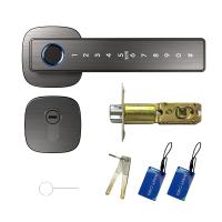 China Tuya Smart Lock Fingerprint Password Key Durable Aluminum Alloy Construction Auto Lock Easy Installation Door Lock for sale