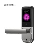 China Tuya Aluminum Alloy Nickel Plated Smart Lock Fingerprint Recognition Electronic Keypad Entry Auto-Lock Password Smart Handle for sale