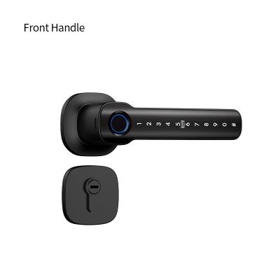 China Tuya Smart Lock HL50 Matte Black Aluminum Alloy Durable Electronic Keypad Entry Fingerprint Password Card & for for Door for sale