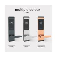 China Hot Selling Waterproof Polished Stainless Steel Smart Hotel Lock with Card & Key Unlock Portable Door Lock RF2020 for sale