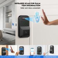 China Palm Vein Smart Lock Zinc Alloy Durable Tuya for Fingerprint Deadbolt Door Lock One-Time Code Waterproof Anti-Peeping Easy for sale