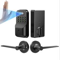 China Palm Vein Smart Lock Zinc Alloy Durable Tuya for Fingerprint Deadbolt Door Lock One-Time Code Waterproof Anti-Peeping Easy for sale