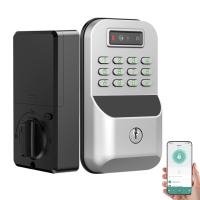 China Palm Vein Smart Lock Zinc Alloy Durable Tuya for Fingerprint Deadbolt Door Lock One-Time Code Waterproof Anti-Peeping Easy for sale