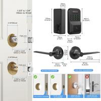 China Palm Vein Smart Lock Zinc Alloy Durable Tuya for Fingerprint Deadbolt Door Lock One-Time Code Waterproof Anti-Peeping Easy for sale