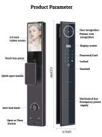 China Face ID Smart Lock Tuya WiFi Aluminum Alloy Palmer Vein Control Scan Card Unlock Digital Passcode Fingerprint Durable Key Door for sale