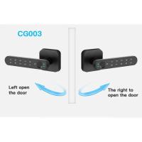 China Digital Passcode Fingerprint Smart Lock Zinc Alloy Matte Black Door Handle Scan Card Key Unlock Tuya for Anti-Theft for for sale