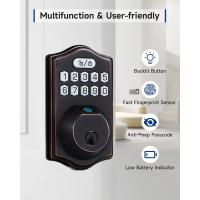 China Electronic Keypad Entry Aluminum Alloy Front Door Anti Peeking Auto Lock Password Smart Deadbolt Door Lock RARLUX K6 for sale