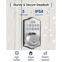 China Electronic Keypad Entry Aluminum Alloy Front Door Anti Peeking Auto Lock Password Smart Deadbolt Door Lock RARLUX K6 for sale