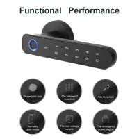 China Smart Digital Electronic Security Fingerprint Door Lock for  Card and Passcode Unlock with Smart Lock and Door Handle for sale