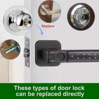 China TT Lock Smart Durable Aluminum Alloy Fingerprint Padlock Digital Password Key APP Unlock Easy Installation Bedroom Wooden/Metal for sale