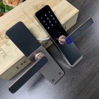 China Smart Home Security Aluminum Alloy Electric Door Lock with Durable Waterproof Design WIFI & TT APP Fingerprint Key Access for sale