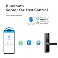 China Smart Home Security Aluminum Alloy Electric Door Lock with Durable Waterproof Design WIFI & TT APP Fingerprint Key Access for sale