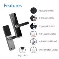 China Home Security WIFI Tuya APP Smart Fingerprint Padlock Digital Intelligent Electric Smart Door Lock for Your Home System with TT for sale