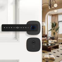 China Tuya  Smart Lock Electronic Keypad Entry Door Auto Lock Password Smart Handle Fingerprint Door Lock for sale