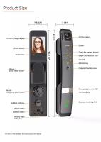 China 2024 Latest 3D Face Recognition Smart Finger Print Padlock Lock Security Smart WiFi Automatic Door Lock Smart Padlock for sale