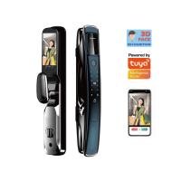 China Smart WiFi Zinc Alloy Fingerprint & 3D Face Recognition Anti-Theft Door Lock with Key Password Unlock and IPS Screen for sale