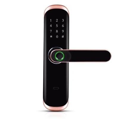 China Home Safety Aluminum Alloy Durable Face ID Electric Digital Room Door Tuya Biometric Fingerprint Lock Anti-Theft Password Card for sale
