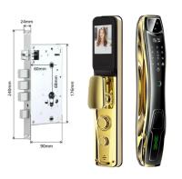 China Smart Fingerprint Door Lock with Anti-Theft Tuya WiFi Key NFC Face ID Password & Card Unlock for sale