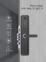 China Factory-issued Home Safety Anti-Theft Smart Lock Cat Eyes Camera Big Tuya WiFi Gate Fingerprint Padlock Digital Key Unlock for sale
