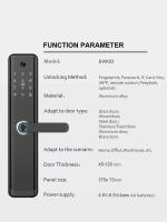 China Factory-issued Home Safety Anti-Theft Smart Lock Cat Eyes Camera Big Tuya WiFi Gate Fingerprint Padlock Digital Key Unlock for sale