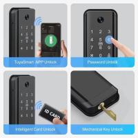 China Factory-issued Home Safety Anti-Theft Smart Lock Cat Eyes Camera Big Tuya WiFi Gate Fingerprint Padlock Digital Key Unlock for sale