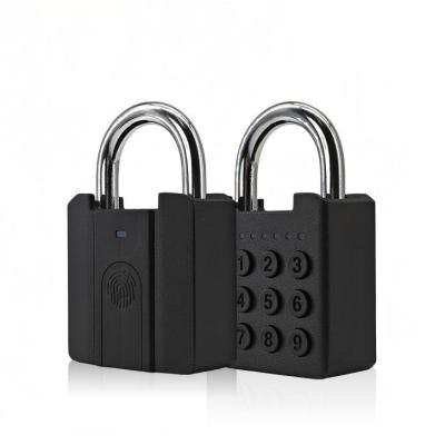 China IP67 Waterproof Eco-Friendly Security Smart Fingerprint Padlock Tuya App Stainless Steel Shackle Zinc Alloy+ABS 20 Fingerprints for sale