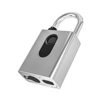 China Smart Fingerprint Key Padlock Enhanced Security 100 Fingerprint Capacity IP65 Waterproof 20,000-Cycle Lifespan Hardened Shackle for sale