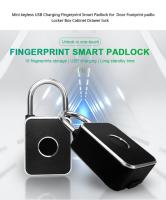 China Biometric Fingerprint Smart Electronic Portable Zinc Alloy Hardened Shackle Temperature Resistant 110g Lightweight Security for sale