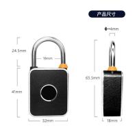 China Biometric Fingerprint Smart Electronic Portable Zinc Alloy Hardened Shackle Temperature Resistant 110g Lightweight Security for sale